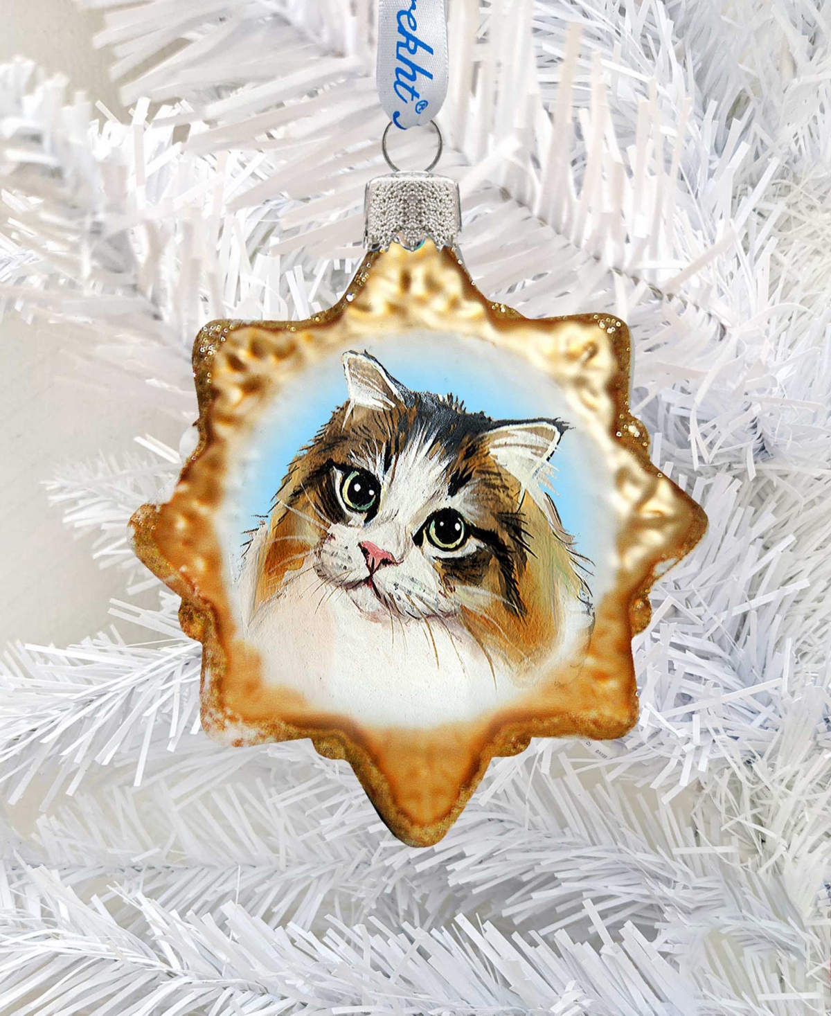 Click here for Designocracy Kitty Cat Mercury Holiday Ornament -... prices