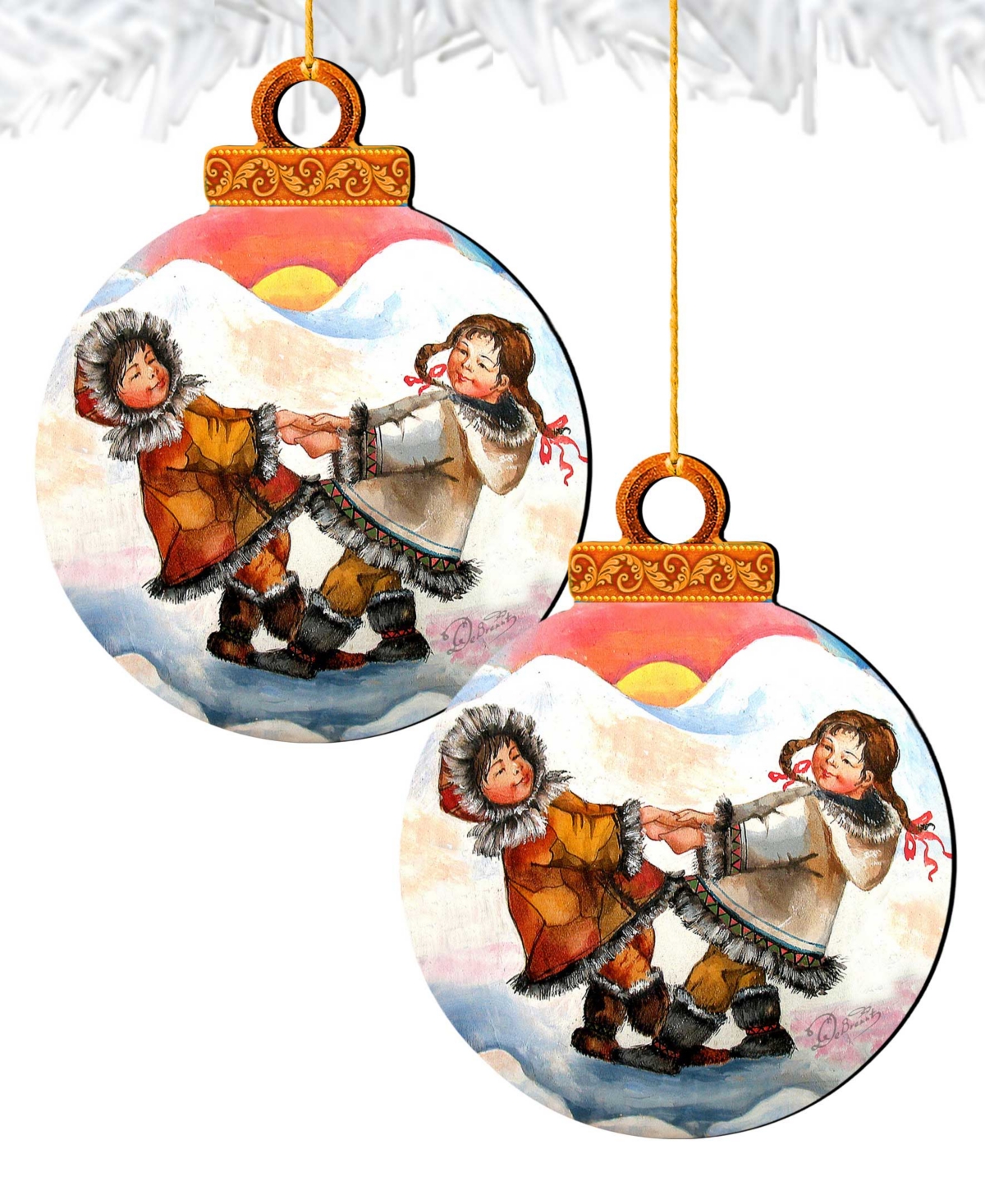 Click here for Designocracy Arctic Friendship Wooden Christmas Or... prices