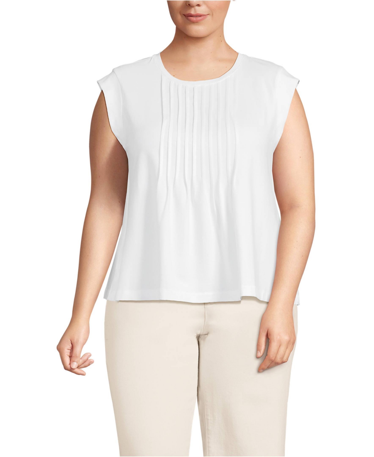 Click here for Lands End Plus Size Cap Sleeve Lightweight Jersey... prices