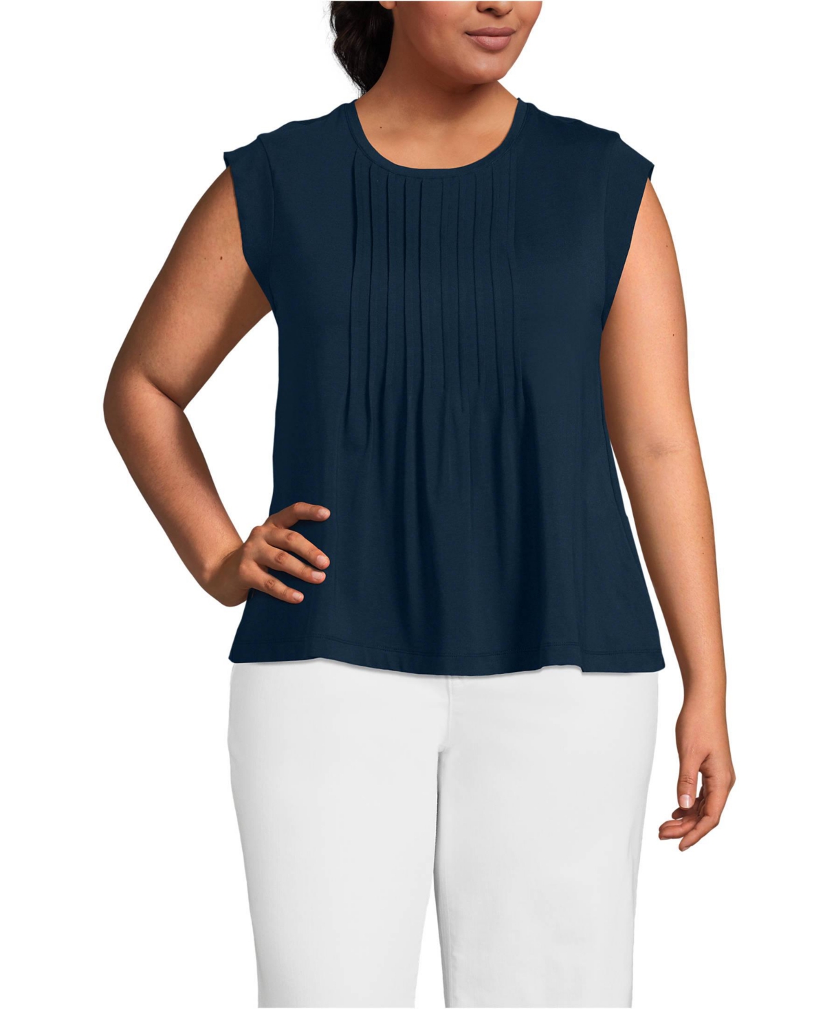 Click here for Lands End Plus Size Cap Sleeve Lightweight Jersey... prices