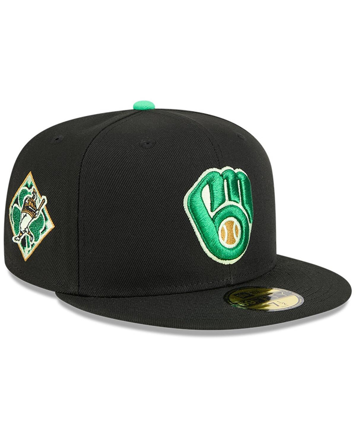Click here for New Era Mens Black Milwaukee Brewers 2026 St. Patr... prices