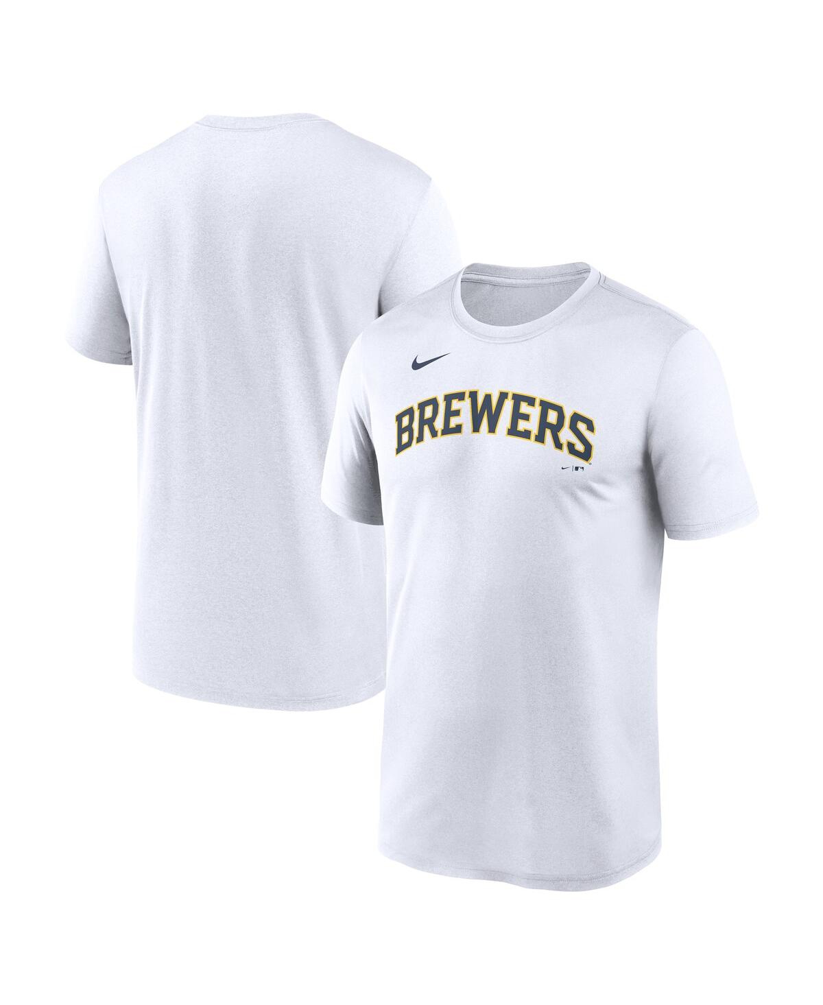 Click here for Nike Mens White Milwaukee Brewers New Legend Wordm... prices