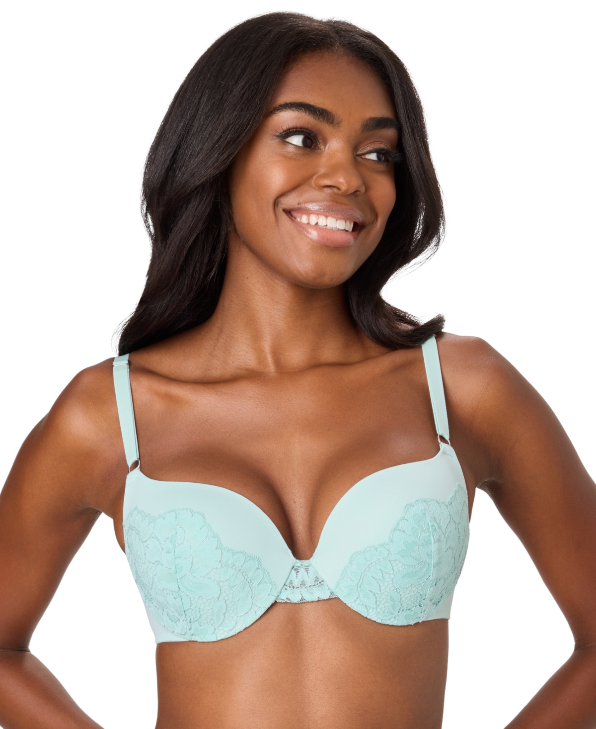 Click here for Maidenform Love the Lift Rose Gold Lace Push Up Br... prices