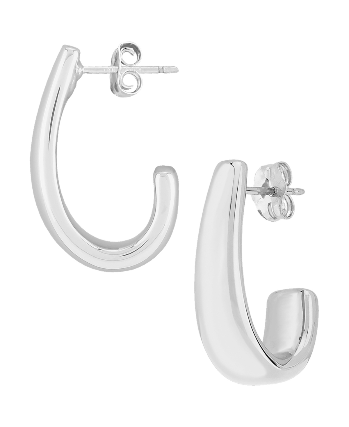 Click here for J-Hoop Earrings Set in 14k White Gold - White Gold prices