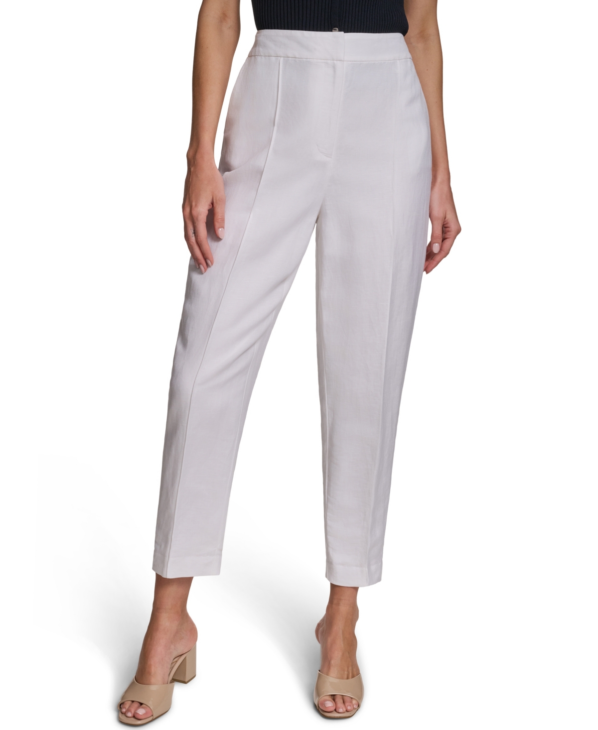 Click here for Calvin Klein Womens Slim-Leg Pants - White prices