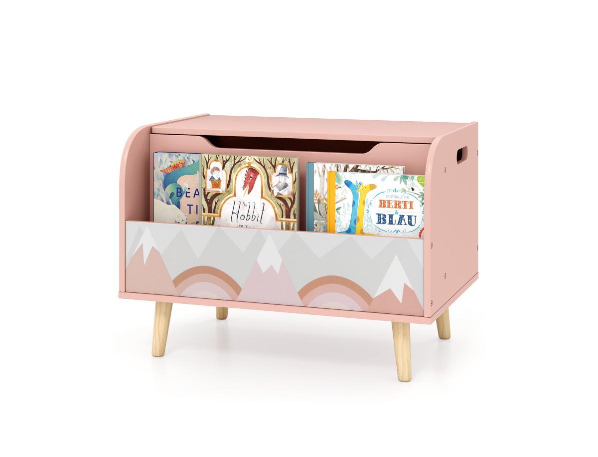 Click here for Slickblue Kids Wooden Toy Box with Front Bookshelf... prices
