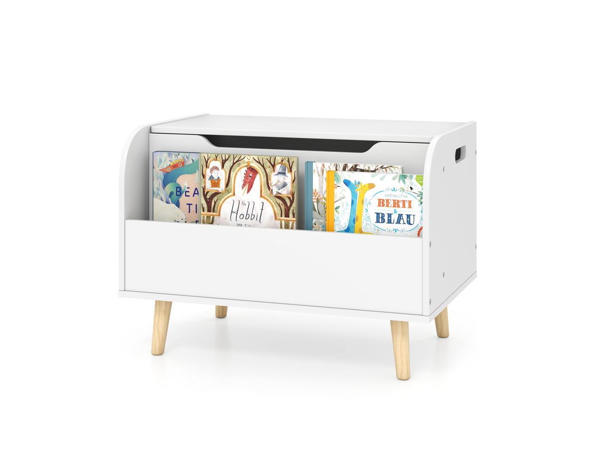 Click here for Slickblue Kids Wooden Toy Box with Front Bookshelf... prices