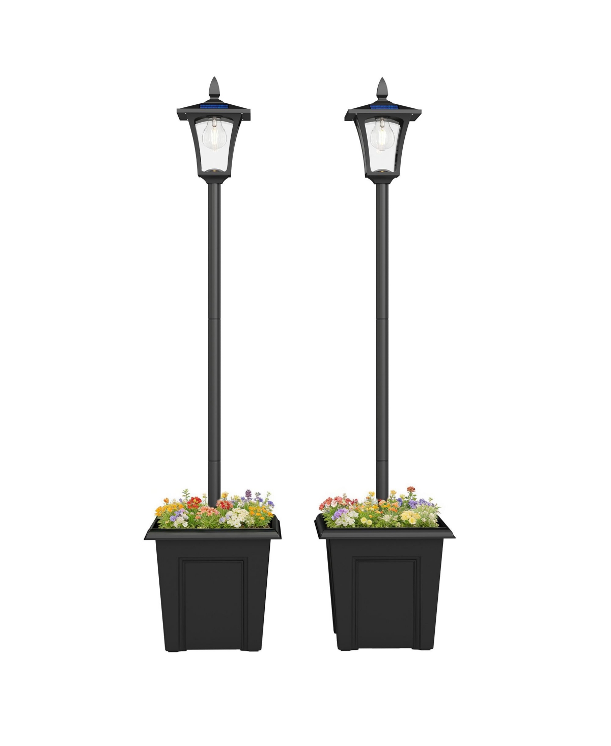 Click here for Outsunny 63" Solar Lamp Post Lights 2 Pack  S... prices