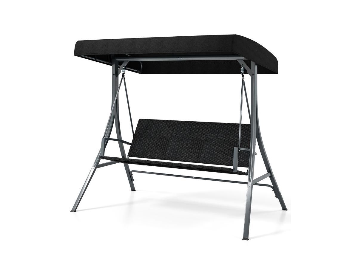 Click here for Slickblue Outdoor Canopy Swing Chair for 3 with Ra... prices