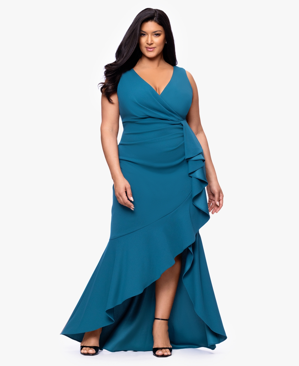 Click here for B&A By Betsy and Adam Plus Size Sleeveless V-Neck... prices