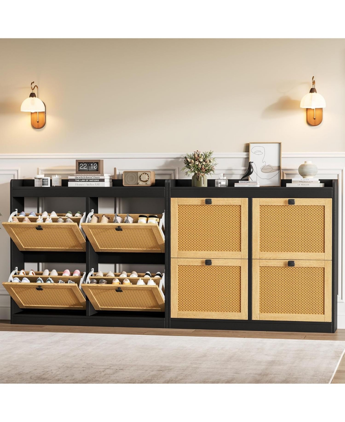 Click here for gaomon Shoe Cabinet with 4 Deep Flip Drawers  Base... prices