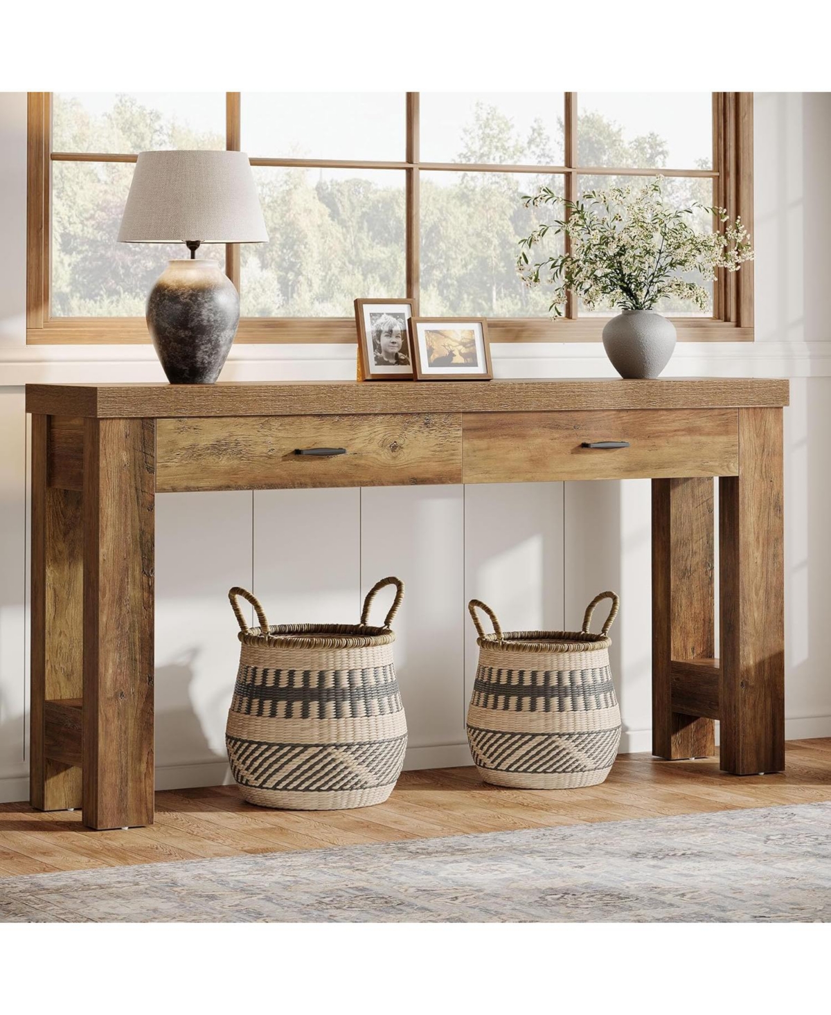 Click here for Tribesigns 63" Console Table with 2 Drawers... prices