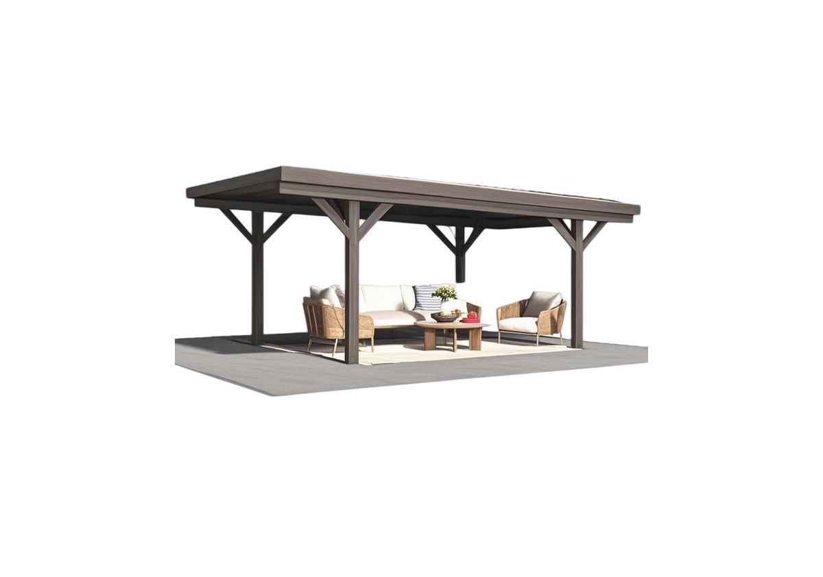 Click here for Aecojoy Wooden Gazebo Pavilion Carport - Brown prices