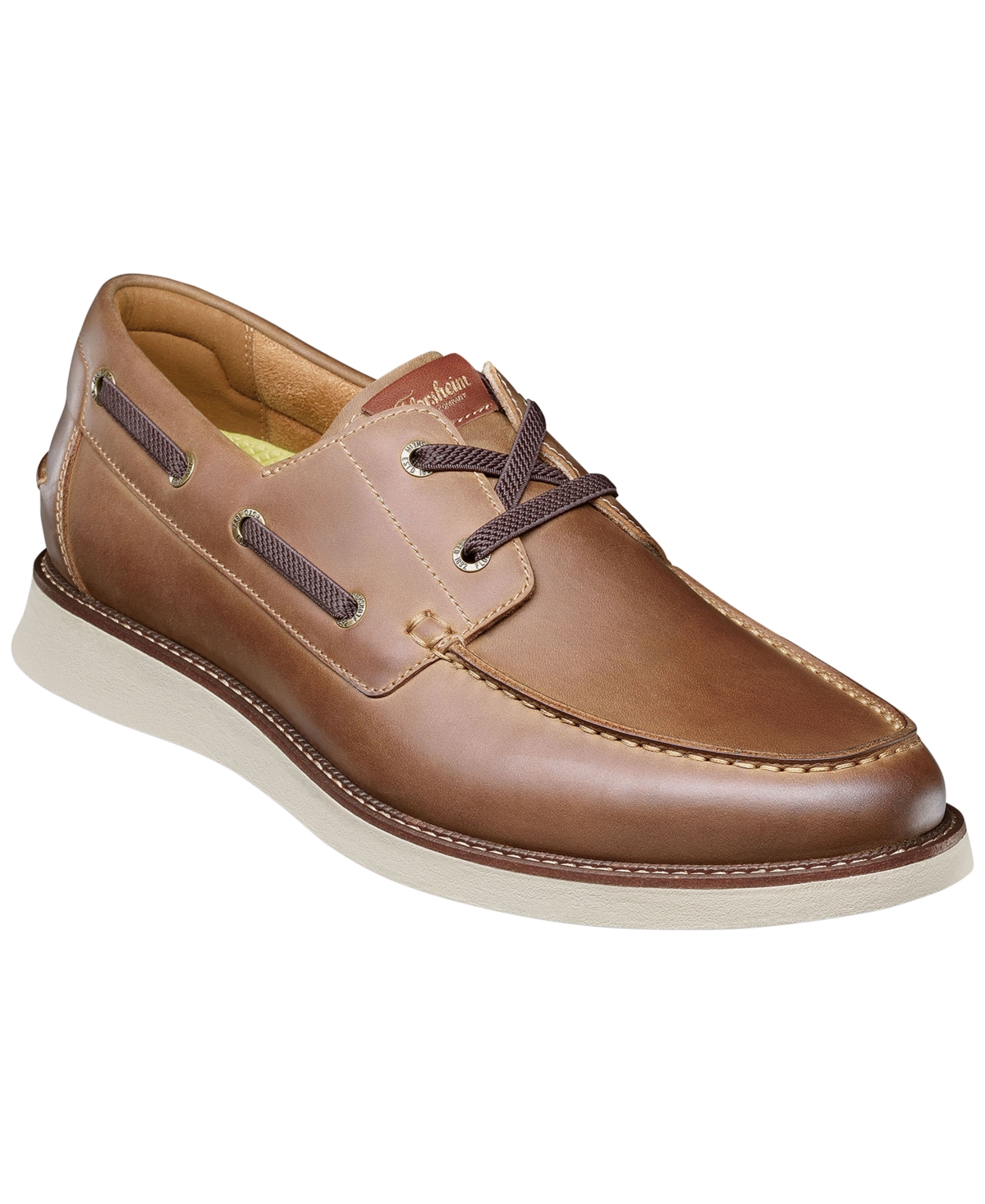 Click here for Florsheim Mens Launch Moc-Toe Boat Shoes - Brown prices