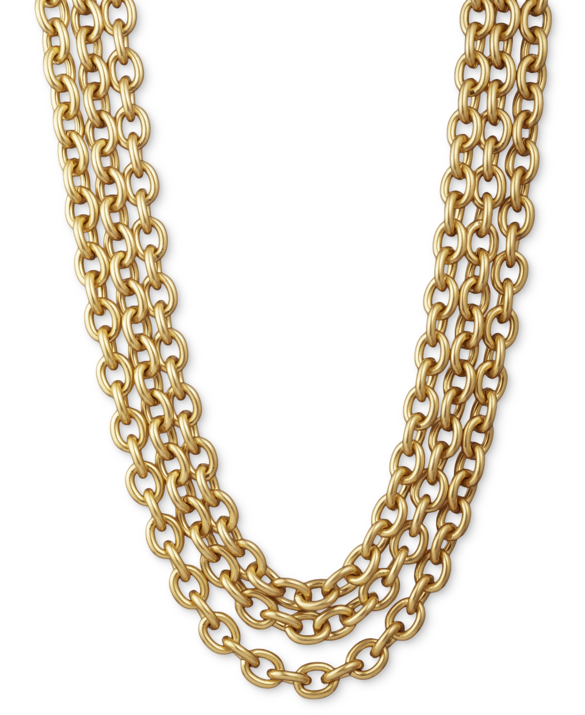 Click here for Donna Karan Gold-Tone Multi-Row Link Collar Neckla... prices