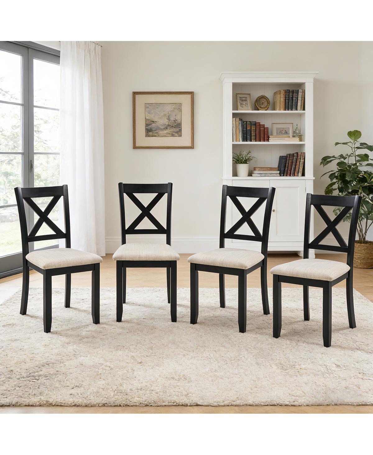 Click here for Streamdale Furniture Wooden Dining Chairs Set of 4... prices