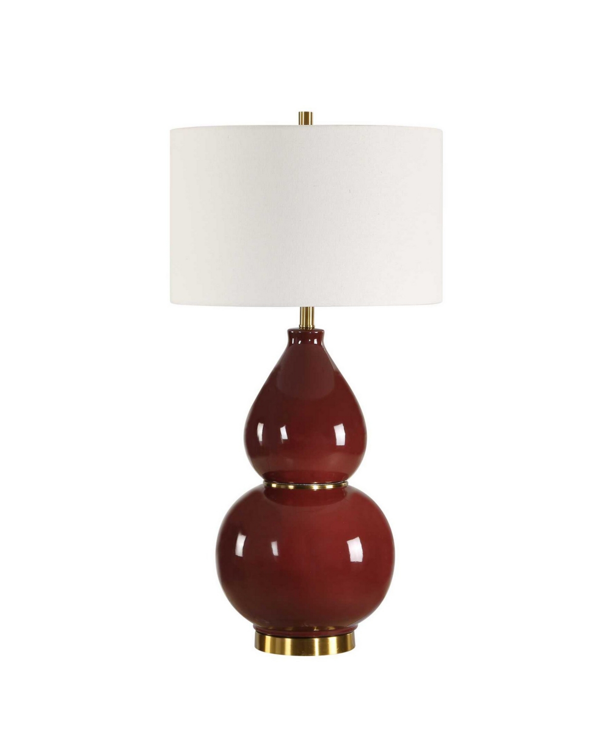 Click here for Uttermost Gourd 30.5 Ceramic Table Lamp - Red prices