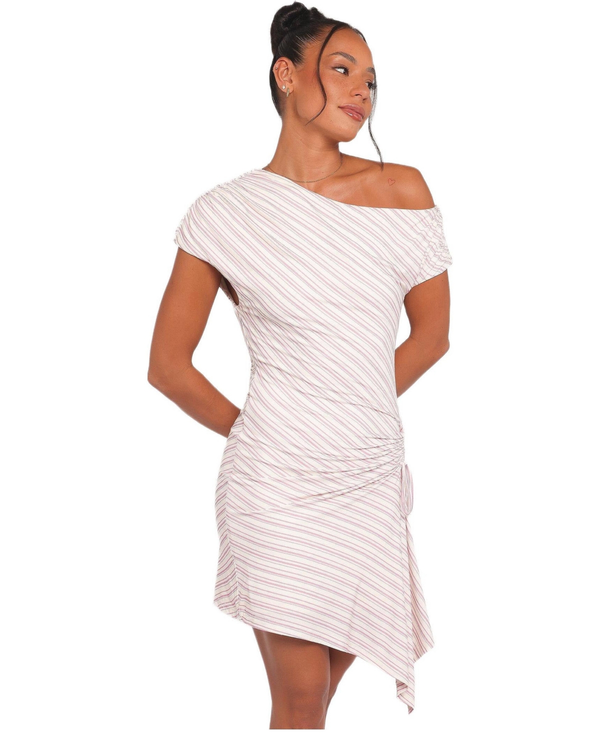 Click here for Petal and Pup Womens Rois Mini Dress - Pink stripe prices