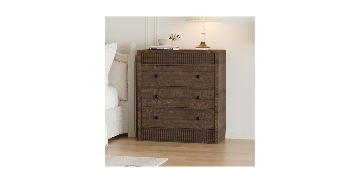 Click here for gaomon 3 Drawer Dresser for Bedroom  Fluted Chest... prices