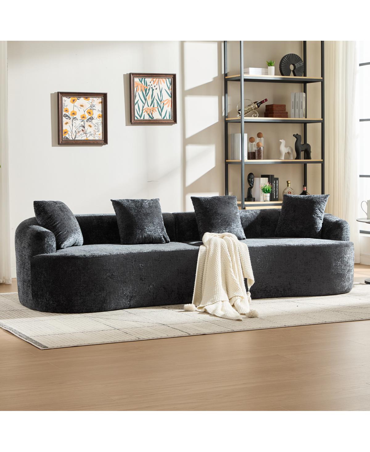 Click here for Streamdale Furniture Curved Loveseat with 3 Pillow... prices