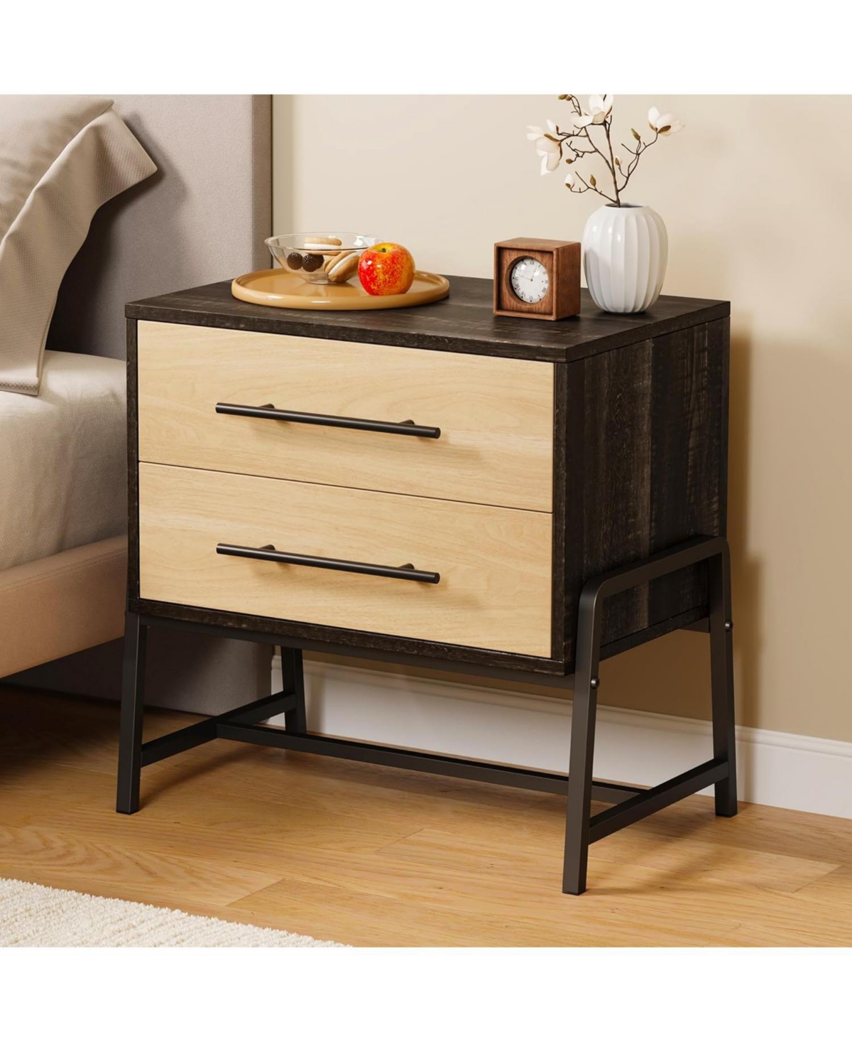Click here for gaomon Nightstand with Drawers  Bedside Table with... prices