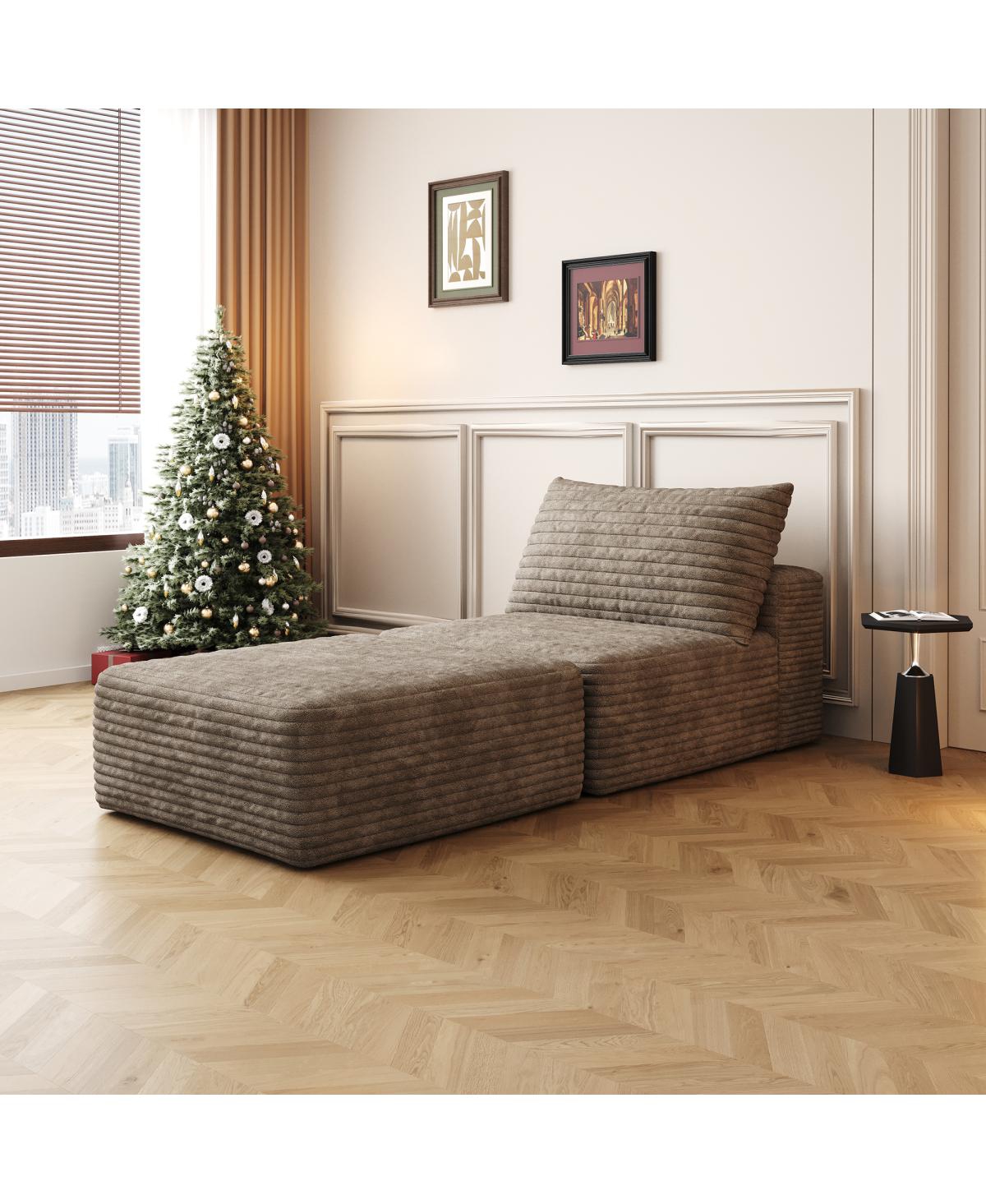 Click here for Streamdale Furniture Camel Plush Corduroy Sofa Bed... prices