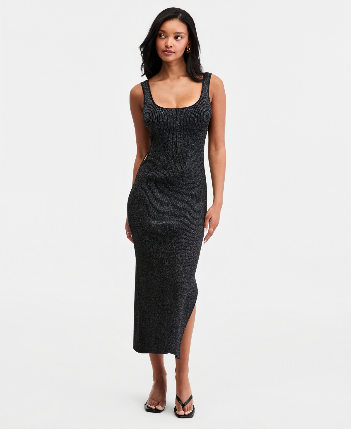 Click here for Bar Iii Womens Metallic Knit Cutout Tank Dress  Ma... prices