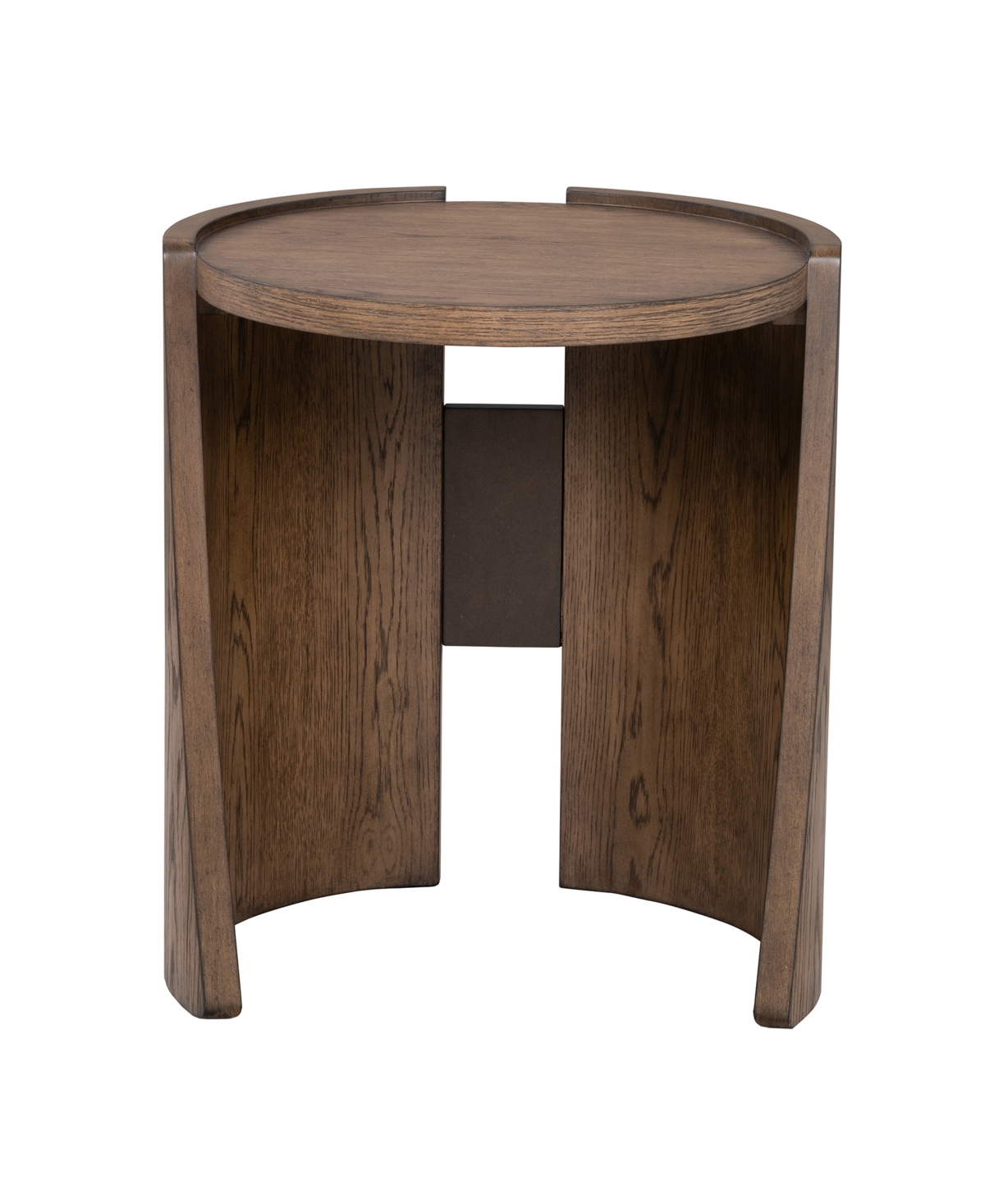 Click here for Cayden 24 Veneers Round End Table - Dark Brown prices