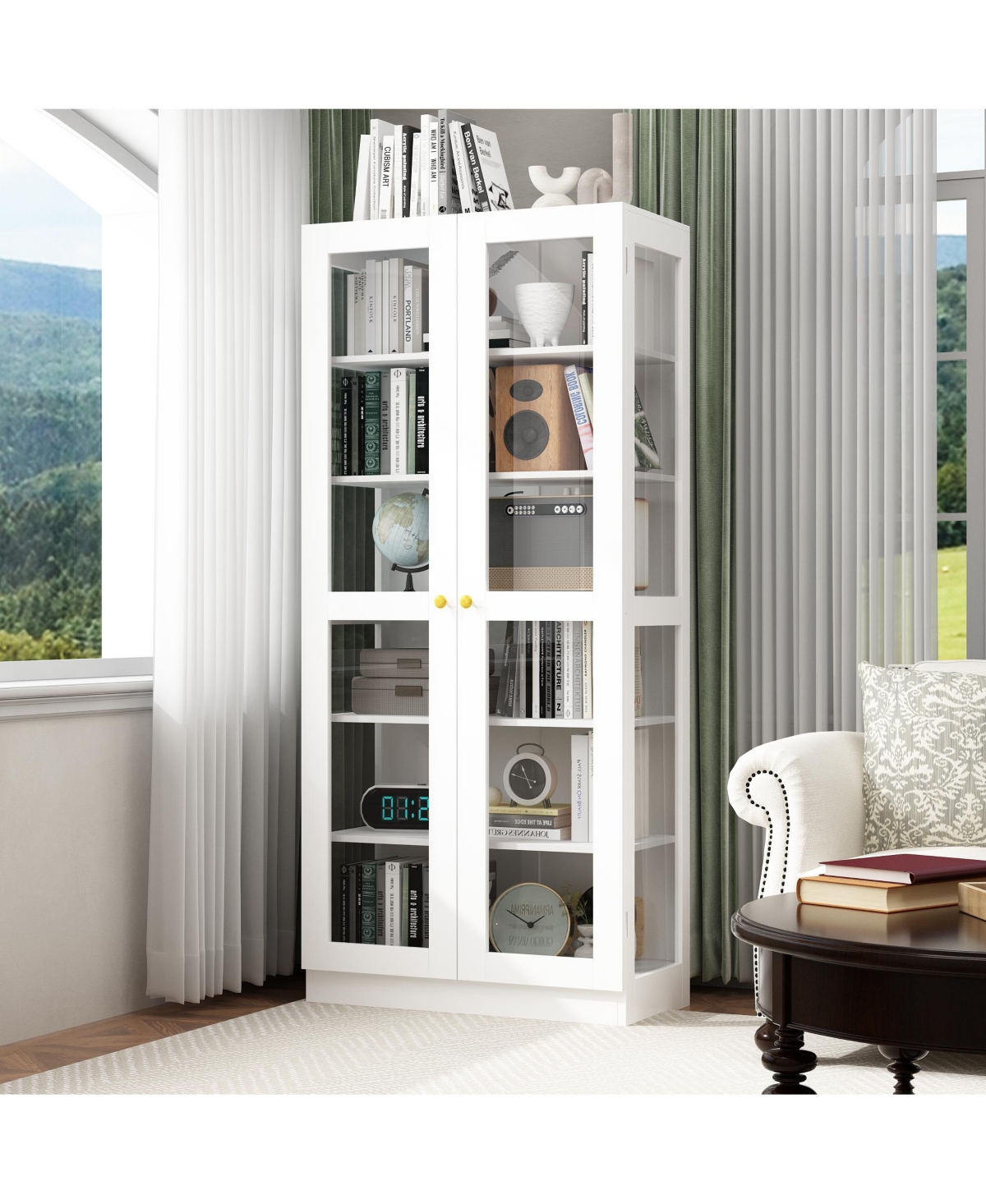 Click here for Homsee 6-Shelf Standard Bookcase Bookshelf with 2-... prices