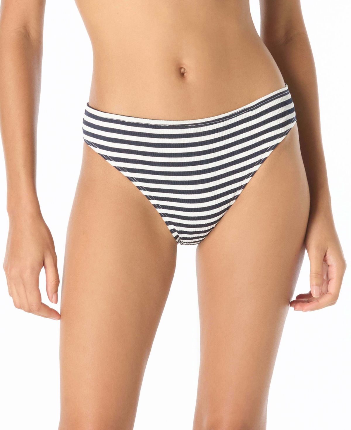 Click here for Michael Kors Womens Pull-On Striped High-Leg Bikin... prices