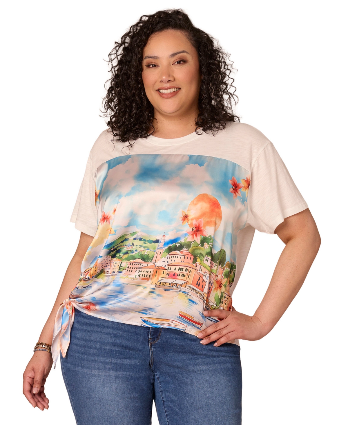 Click here for Democracy Plus Size Short-Sleeve Mixed-Media Print... prices