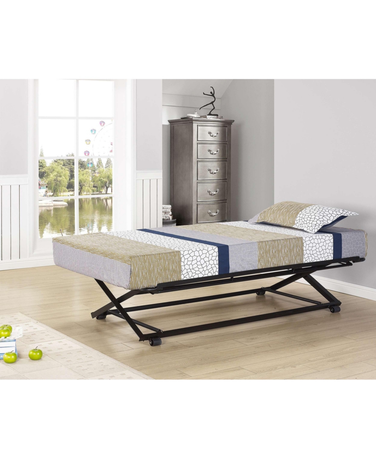 Click here for Kings Brand Furniture Pop-up Trundle Bed - Black prices