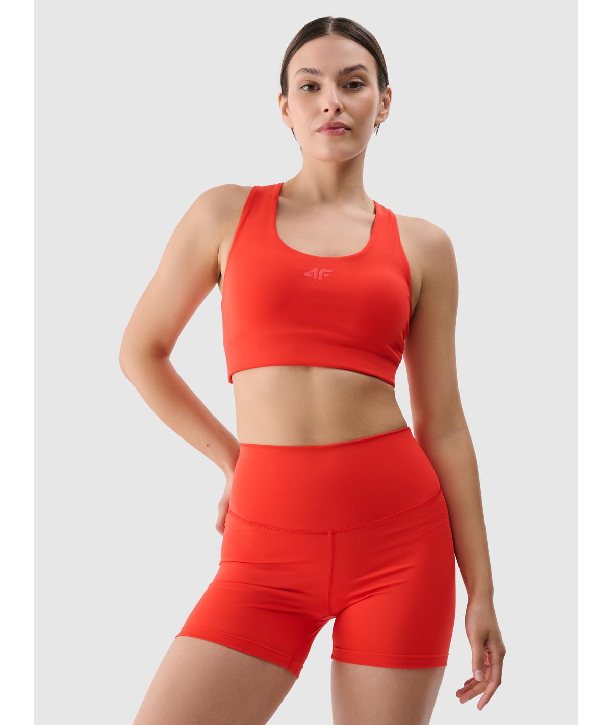 Click here for 4F Womens Short Training Leggings - Red prices