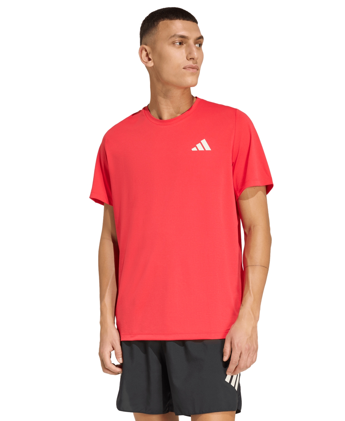 Click here for adidas Mens Regular-Fit Running T-Shirt - Ruby Red prices