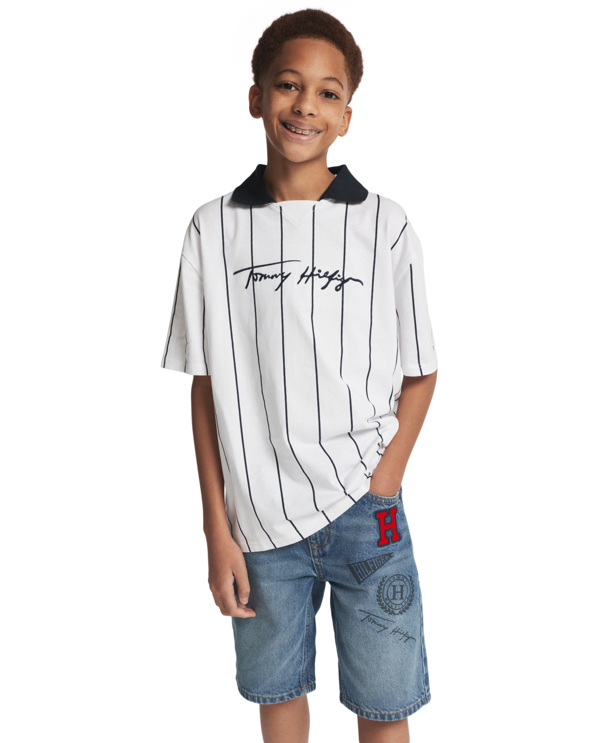 Click here for Tommy Hilfiger Boys 2T-7 Stadium Ribbed Johnny Col... prices