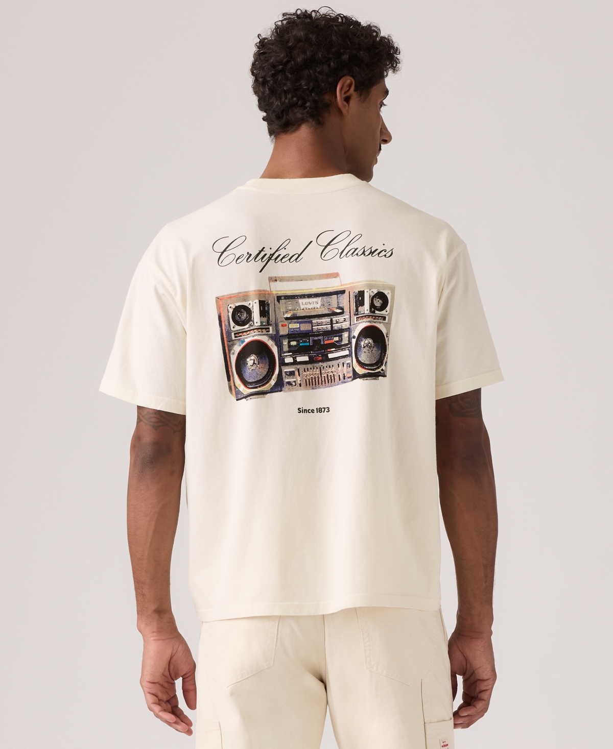 Click here for Levis Mens Graphic Boxy T-Shirt - Egret prices
