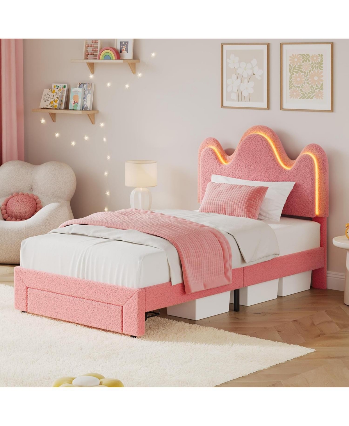 Click here for gaomon Bed Frame Adjustable Headboard Storage Draw... prices