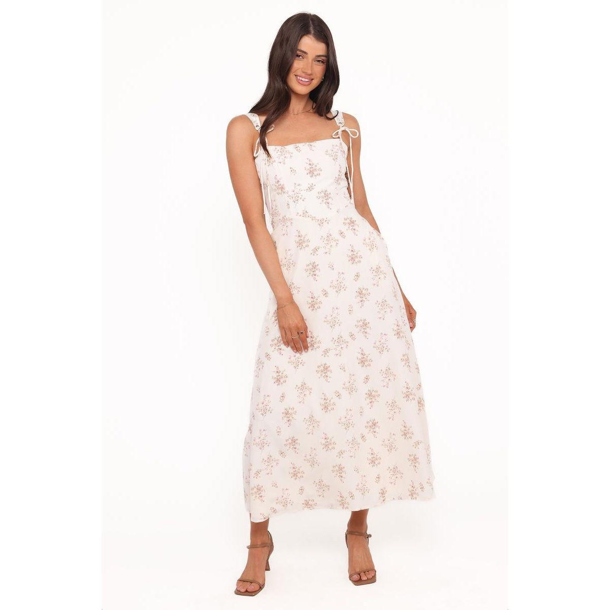 Click here for Petal and Pup Womens Clarissa Midi Dress - White f... prices