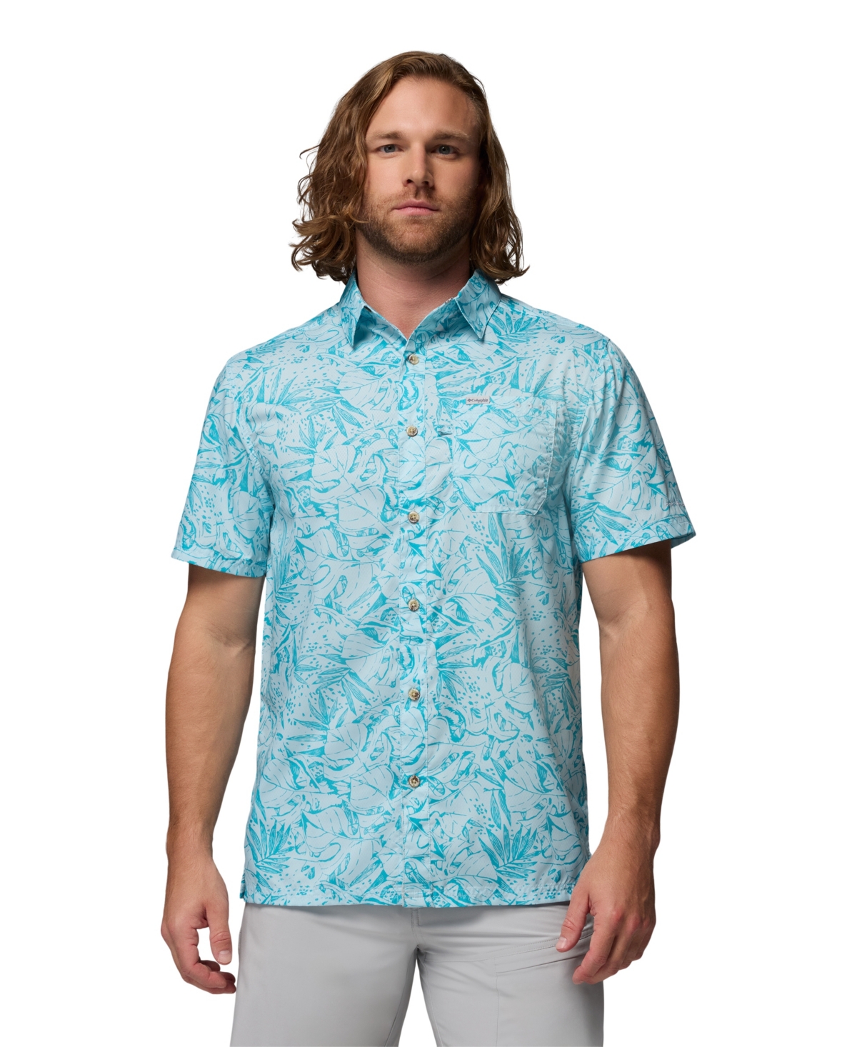 Click here for Columbia Mens Super Slack Tide Camp Shirt - Ocean... prices