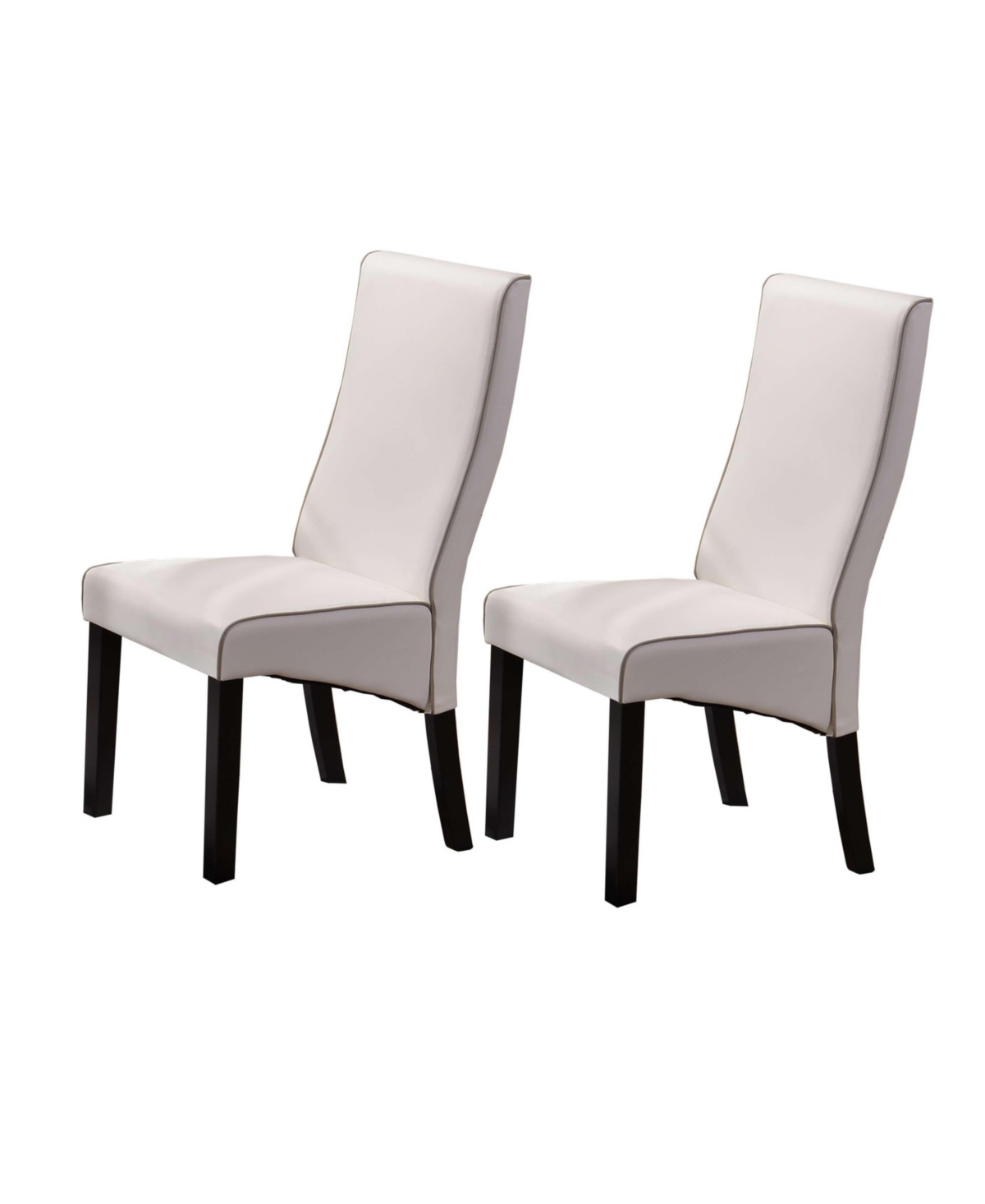 Click here for Kings Brand Furniture Set of 2 Dining Chairs - Whi... prices