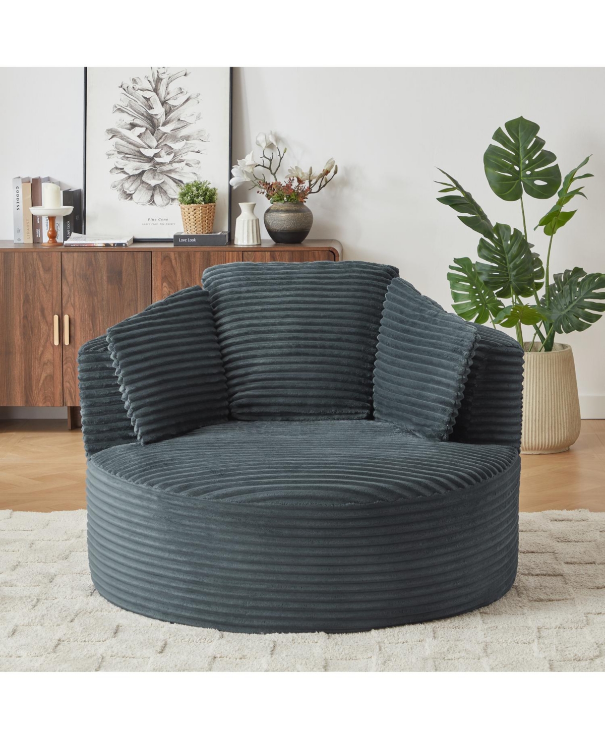 Click here for Streamdale Furniture Corduroy Round Chair - Cushio... prices
