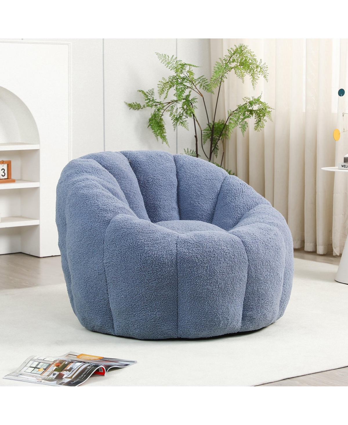Click here for Clihome Bean Bag Sofa Chair with Armrests  High-De... prices