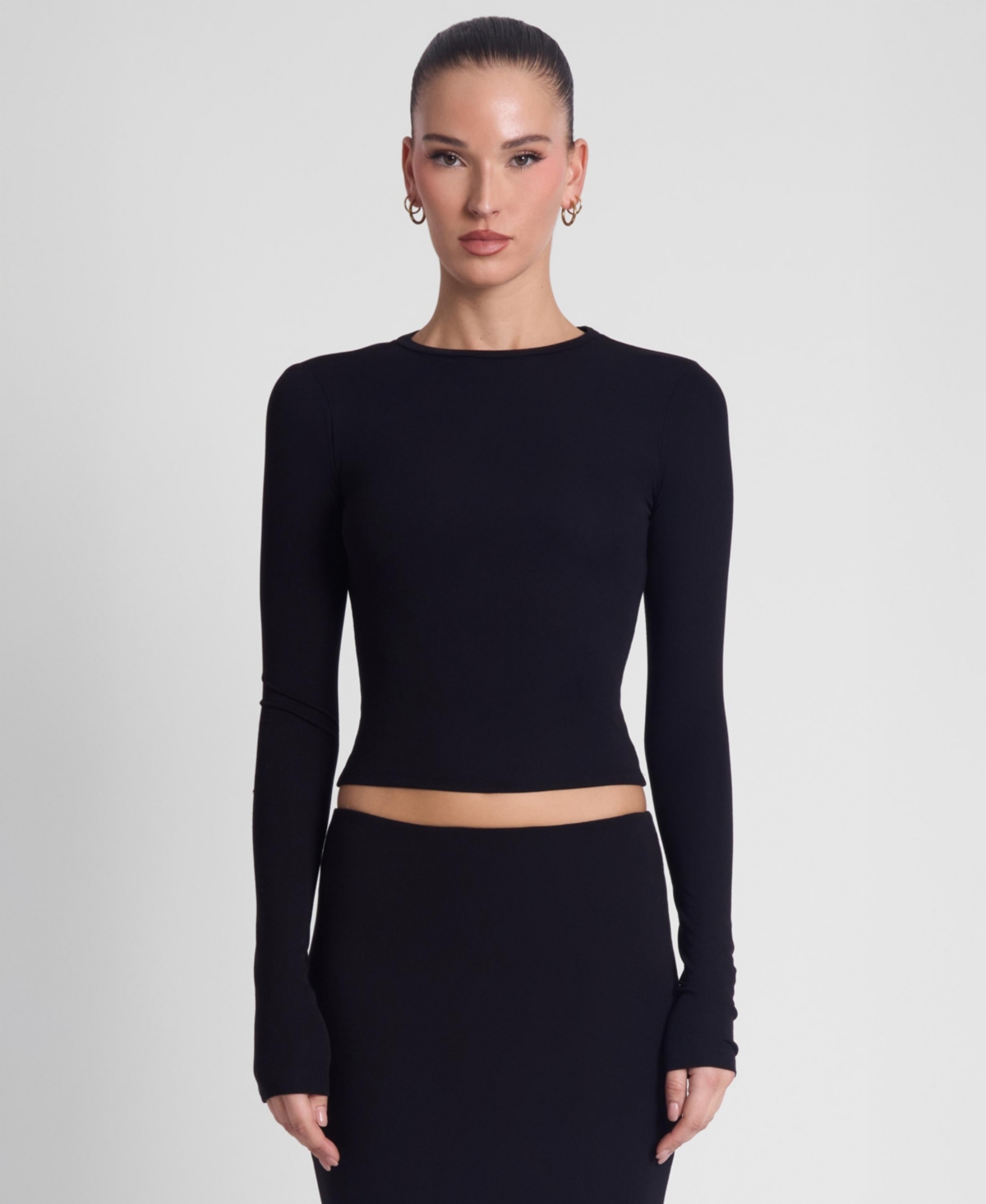 Click here for Leau Womens Everyday Jersey Long Sleeve Top - blac... prices