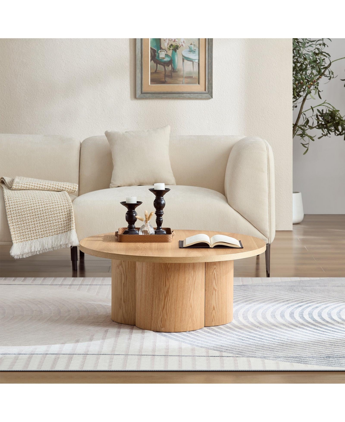 Click here for Boyel Living Modern Round Coffee Table with Curved... prices