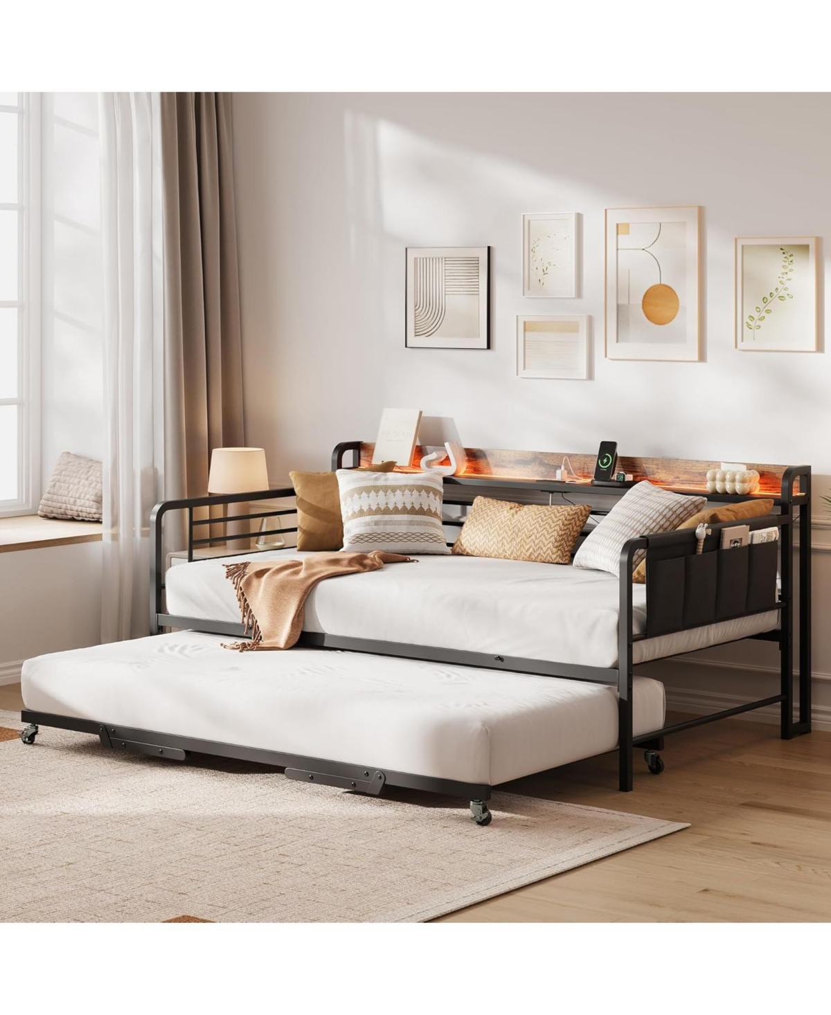 Click here for gaomon Daybed with Trundle Bed  Twin Bed Frame wit... prices