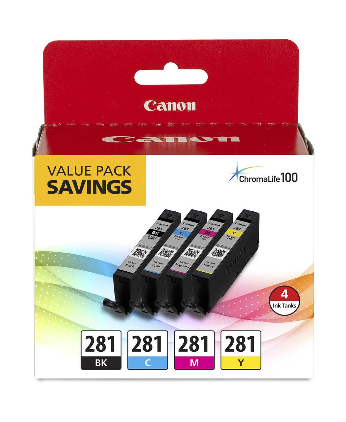 Click here for Canon Cli-281 Bkcmy Combo 4-Pack of Black  Cyan  M... prices