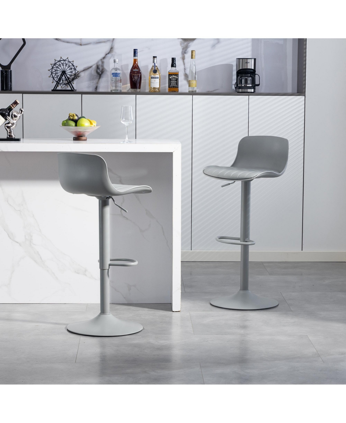 Click here for Clihome Bar Stools Set of 2 – Modern Pu Lea... prices