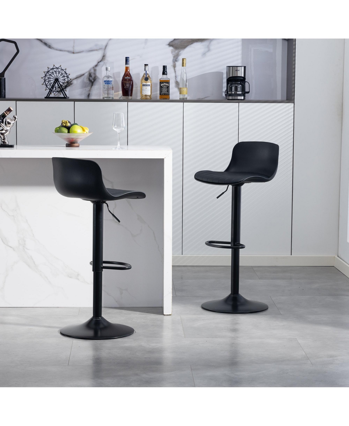 Click here for Clihome Bar Stools Set of 2 – Modern Pu Lea... prices
