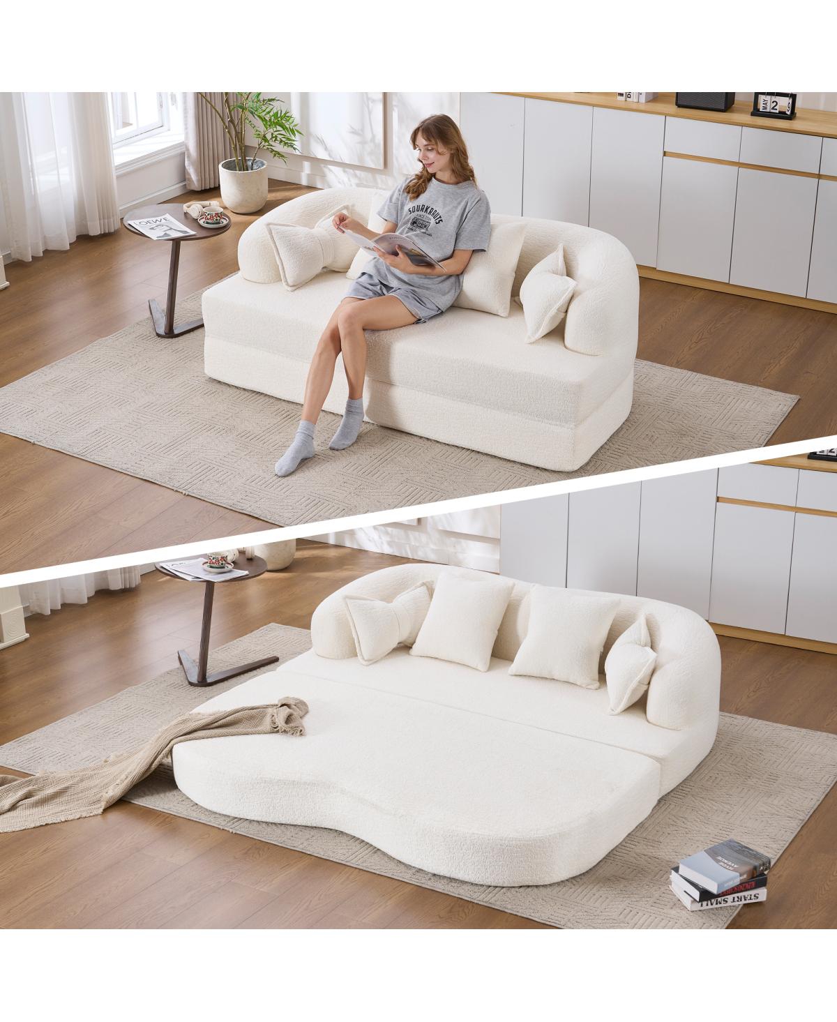 Click here for Streamdale Furniture 2-in-1 Foldable Sofa Bed  70... prices