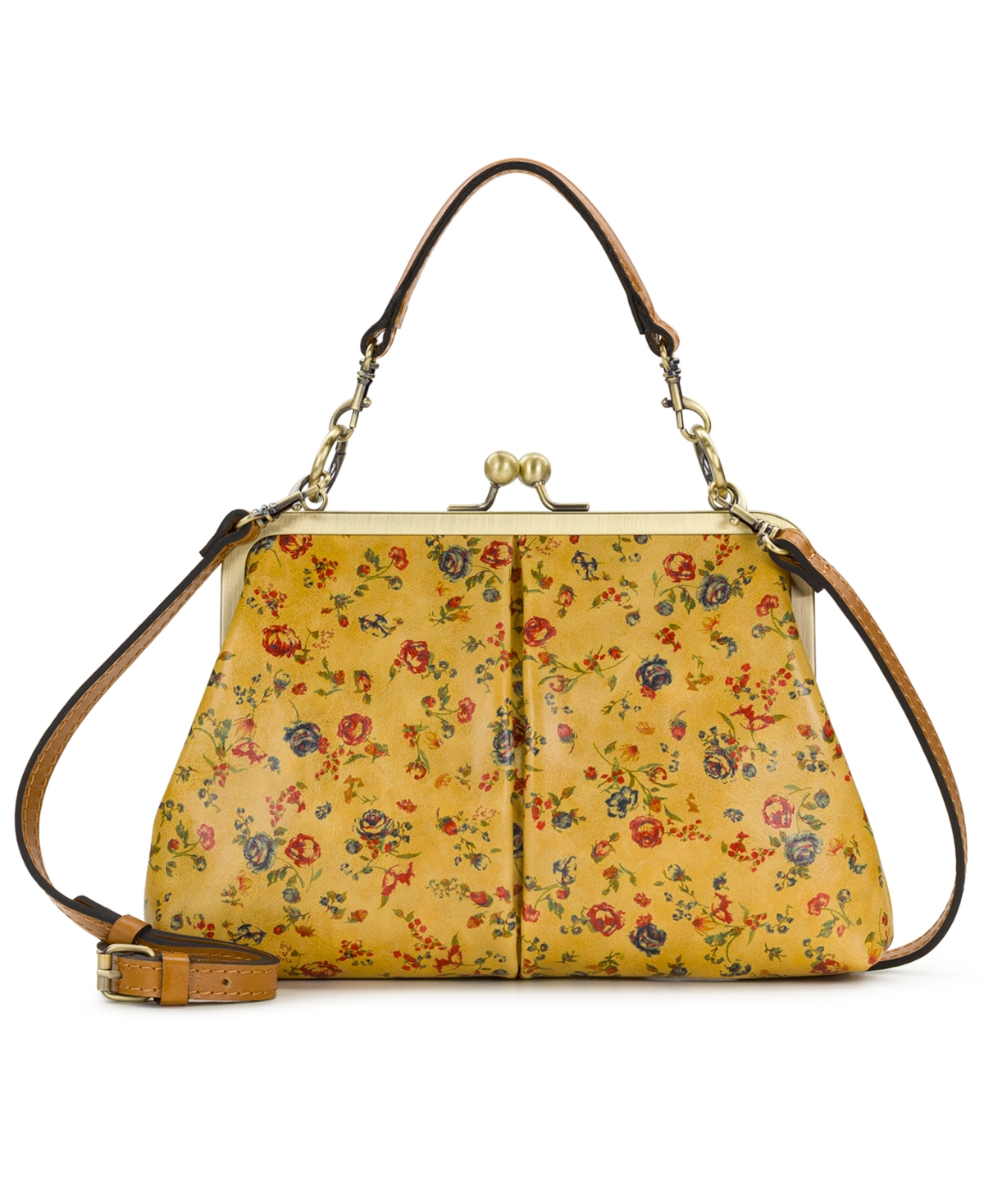 Click here for Patricia Nash Vione Leather Kisslock Frame Small C... prices